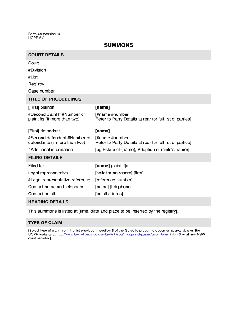 Fillable Online Form 4A (version 3) Fax Email Print - pdfFiller