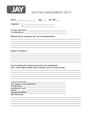 Fillable Online Seating AssessJAY 3doc Fax Email Print - pdfFiller