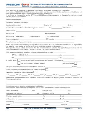 Fillable Online fixingscfa co CFA Form 853902b Anchor Recommendation ...