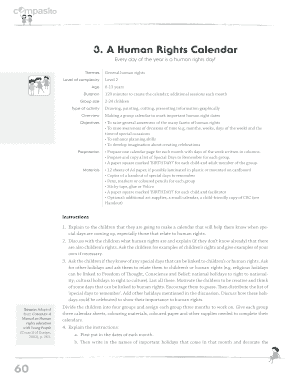 Fillable Online A Human Rights Calendar Fax Email Print - pdfFiller