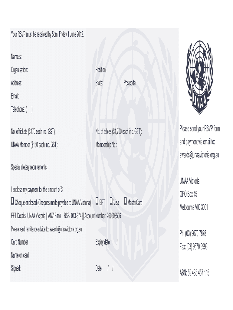 Fillable Online unaavictoria org Rob Gell, Environmental Entrepreneur ...