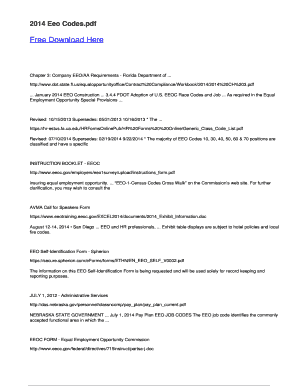 Fillable Online 2014 Eeo Codes - pdfsdocuments2com Fax Email Print ...