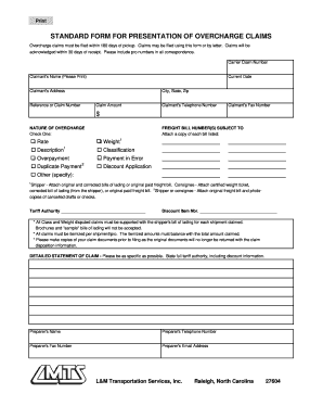 Fillable Online Overcharge claims must be filed within 180 days of ...