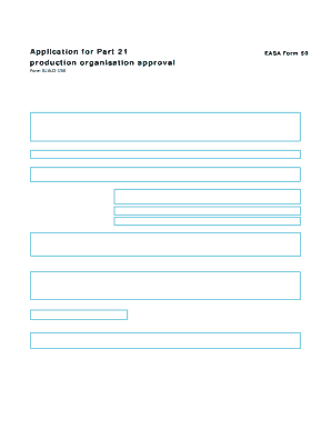 Fillable Online Application for Part 21 production organisation ...