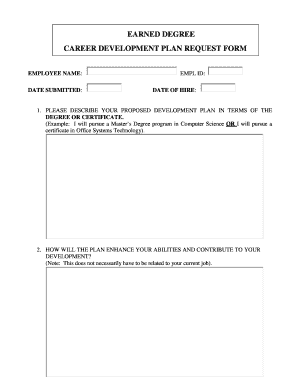 Fillable Online dept clcillinois CAREER DEVELOPMENT PLAN form 7-1-2015 ...