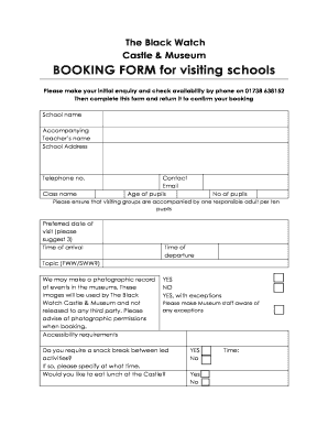 Fillable Online theblackwatch co The Black Watch Castle amp Museum ...