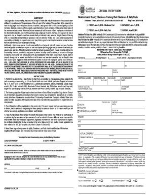 Fillable Online OFFICIAL ENTRY FORM - wcotc-dogscom Fax Email Print - pdfFiller