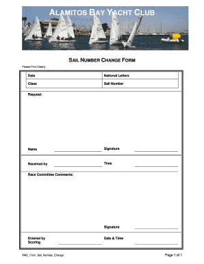 Fillable Online abyc ALAMITOS BAY YACHT CLUB SAIL NUMBER CHANGE FORM ...