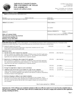 Fillable Online portal utpa International Student Application for ...