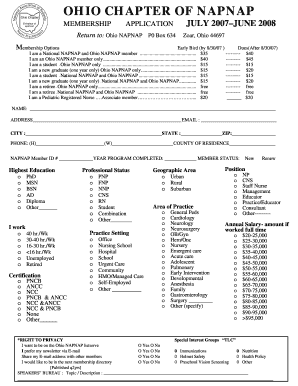 Fillable Online ohio-napnap OHIO CHAPTER OF NAPNAP - ohio-napnap Fax ...