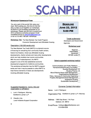 Fillable Online scanph SUBMISSION FORM D 22 2012 500 - scanphorg Fax ...