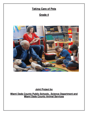 Fillable Online Taking Care of Pets Grade 4 - sciencedadeschoolsnet Fax ...