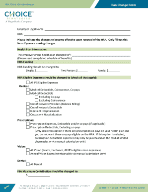 Fillable Online Please indicate the changes to become effective upon ...