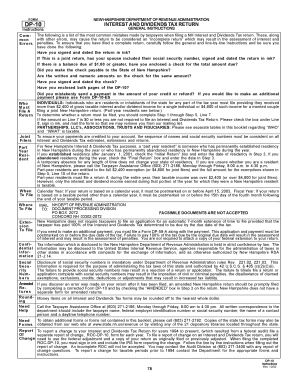 Fillable Online revenue nh FORM DP-10 INTEREST AND DIVIDENDS TAX RETURN ...