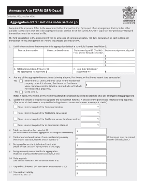 Fillable Online Annexure A to Form D12 - publicationsqldgovau Fax Email ...
