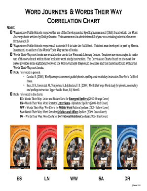 Fillable Online Word Journeys & Words Their Way Fax Email Print - pdfFiller