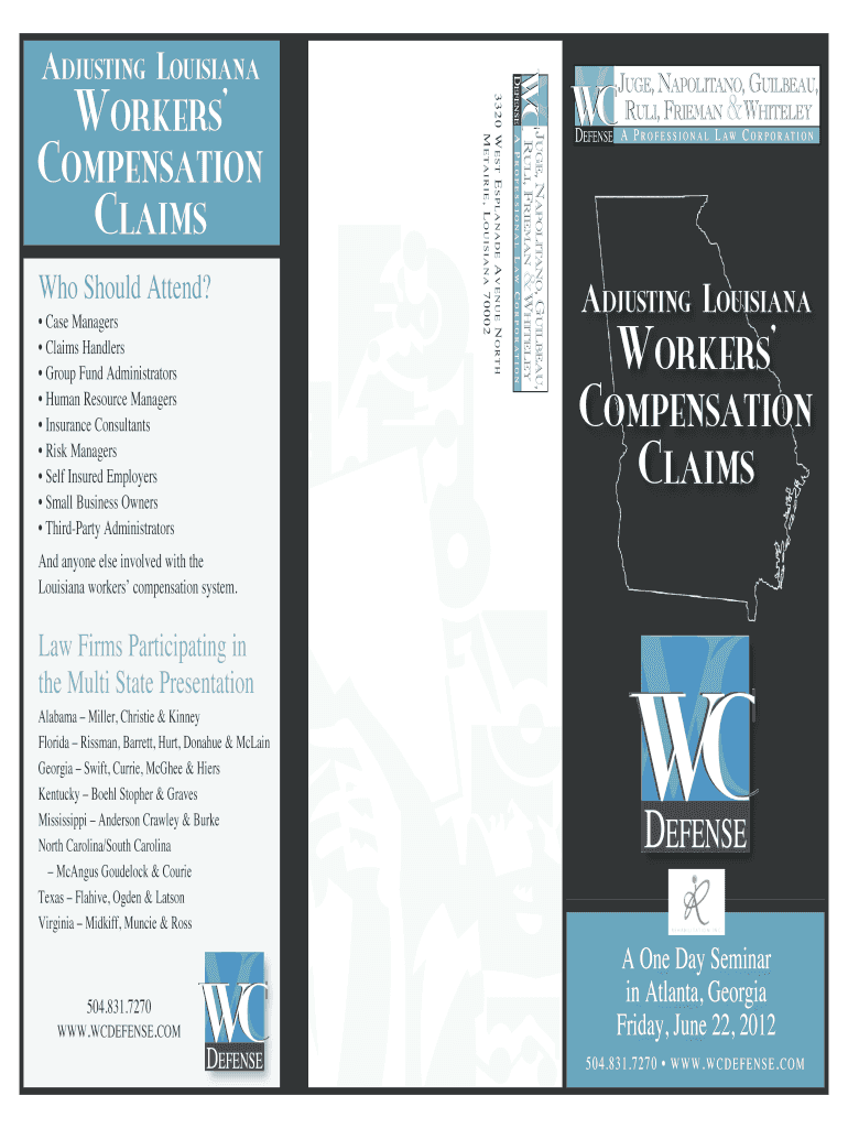 Fillable Online A LouisiAnA Workers CompensAtion Fax Email Print ...