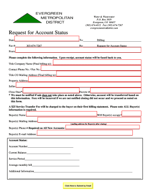 Fillable Online Request for Account Status - Fax Email Print - pdfFiller