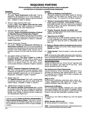 Fillable Online Illinois employers must post the following posters ...