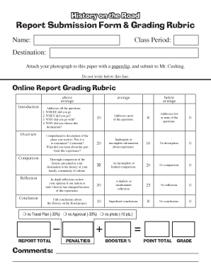 Fillable Online mrcushing History on the Road Report Submission Form ...