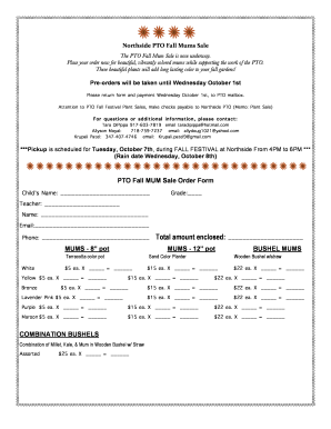 Fillable Online MUMS order form 2014docx Fax Email Print - pdfFiller