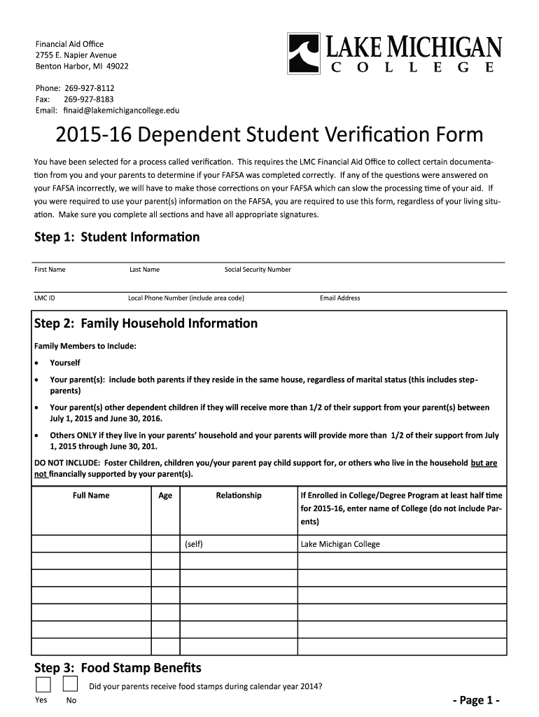 Fillable Online student. dependent student Fax Email Print - pdfFiller