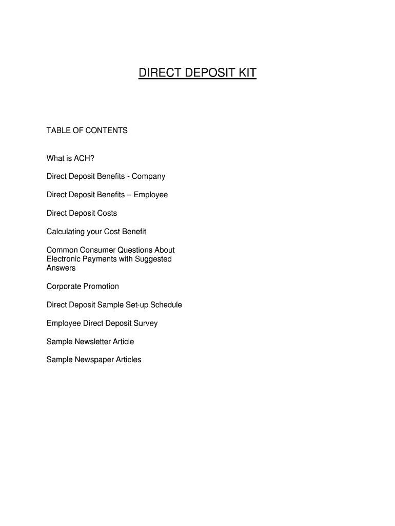 Fillable Online umacha DIRECT DEPOSIT kit for website 3-01PDF Fax Email ...