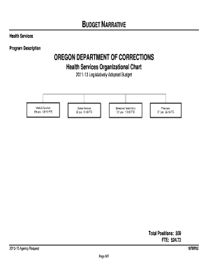 Fillable Online oregon Health Services Organizational Chart - oregon ...