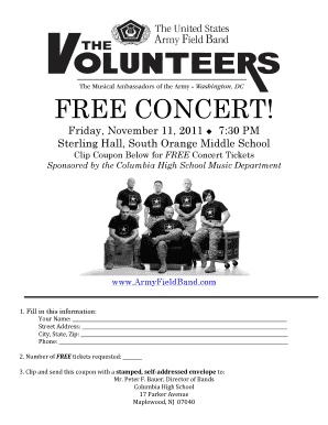Fillable Online chsmpa Concert Ticket Order Poster - CHSMPA - chsmpa ...