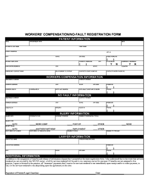 Fillable Online WORKERS COMPENSATIONNO-FAULT REGISTRATION FORM Fax ...