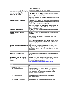 Fillable Online PNC FLEX VISA Fax Email Print - pdfFiller