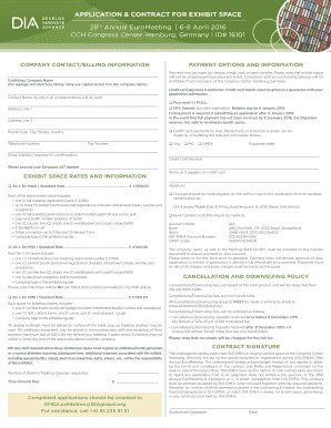 Fillable Online diaglobal Exhibitor - DIA Fax Email Print - pdfFiller