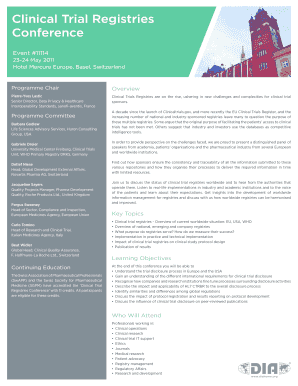 Fillable Online diaglobal Clinical Trial Registries Conference - DIA Fax Email Print - pdfFiller