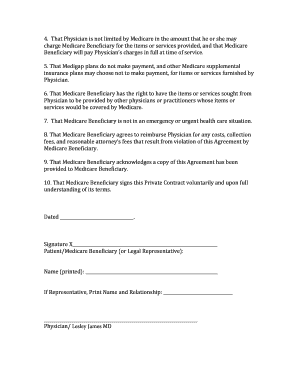 Fillable Online PhysicianPatient Private Contract Fax Email Print ...