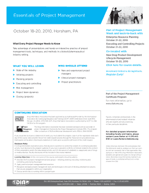 Fillable Online diaglobal Essentials of Project Management - diaglobal Fax Email Print - pdfFiller