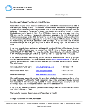 Fillable Online dch georgia Dear Georgia Medicaid/PeachCare for Kids ...