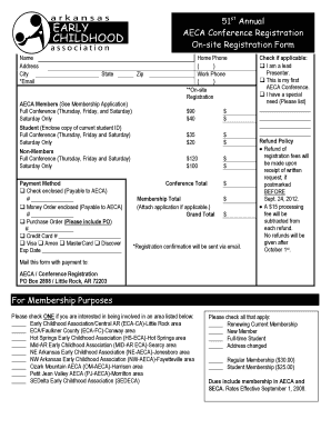 Fillable Online arkansasearlychildhood 51st AECA Conference ...