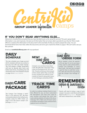 Fillable Online Welcome to CentriKid Fax Email Print - pdfFiller