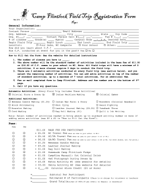 Fillable Online 15-16 Field Trip Registration Form Fax Email Print - pdfFiller