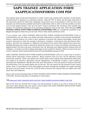 Fillable Online zhkbook SAPS TRAINEE APPLICATION FORM SAAPPLICATIONFORMS PDF - zhkbook Fax Email ...