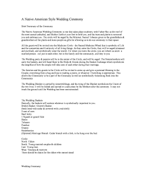 Fillable Online A Native American Style Wedding Ceremony Fax Email ...