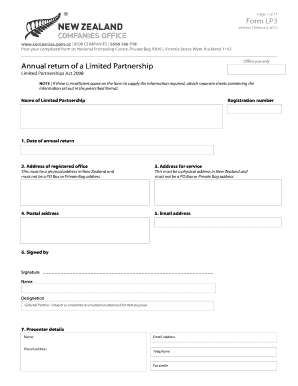 Fillable Online Form 3 - Annual return of a Limited Partnership Form 3 ...