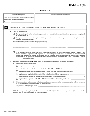Fillable Online wipo DM1 A(E) Fax Email Print - pdfFiller