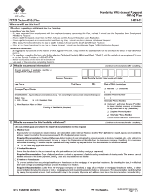 Fillable Online Hardship Withdrawal Request - GWRS Webinars Fax Email ...