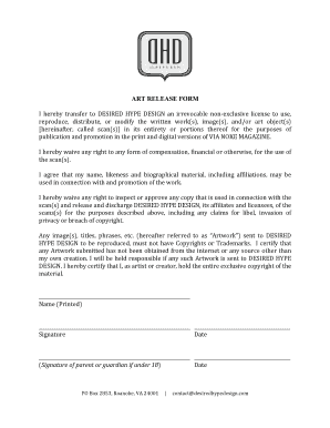 Fillable Online art release formdocx Fax Email Print - pdfFiller