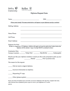 Fillable Online DeVry University Dallas Metro Fax Email Print - pdfFiller