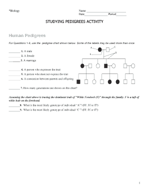 Studying Pedigrees Activity Answer Key - Fill Online, Printable ...