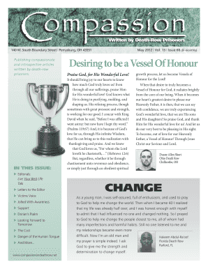Fillable Online May 2012 - Compassion on Death Row Fax Email Print ...