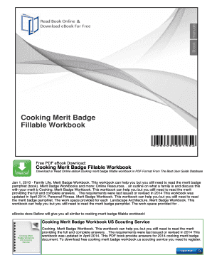 Fillable Online Cooking Merit Badge Fillable Workbook Free PDF eBook ...
