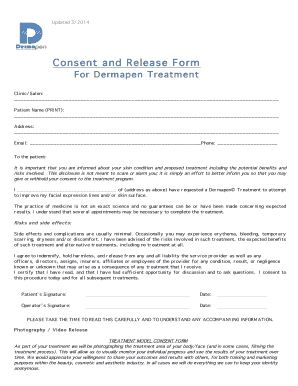 Fillable Online DermapenTreatmentAndPhotoConsent Consent Form Fax Email ...
